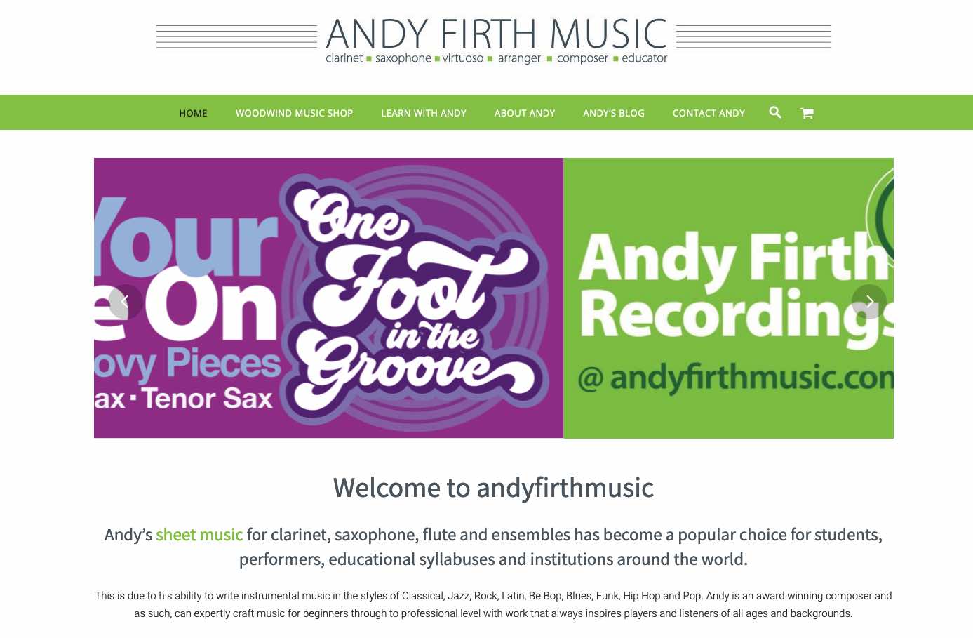 Updates to the website - Andy Firth Music Andy Firth Music